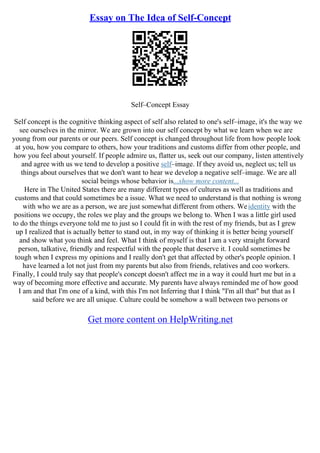 What Is A Concept Essay | PDF