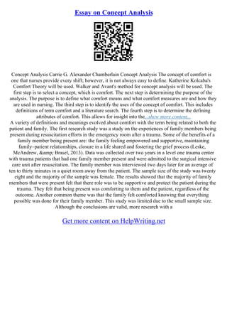 What Is A Concept Essay | PDF