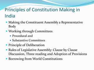 What is a constitution: Making of Indian Constitution | PPTX