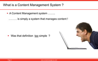 What is a Content Management System or CMS | PPT