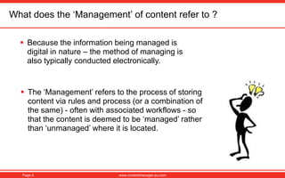 What is a Content Management System or CMS | PPT