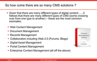 What is a Content Management System or CMS | PPT