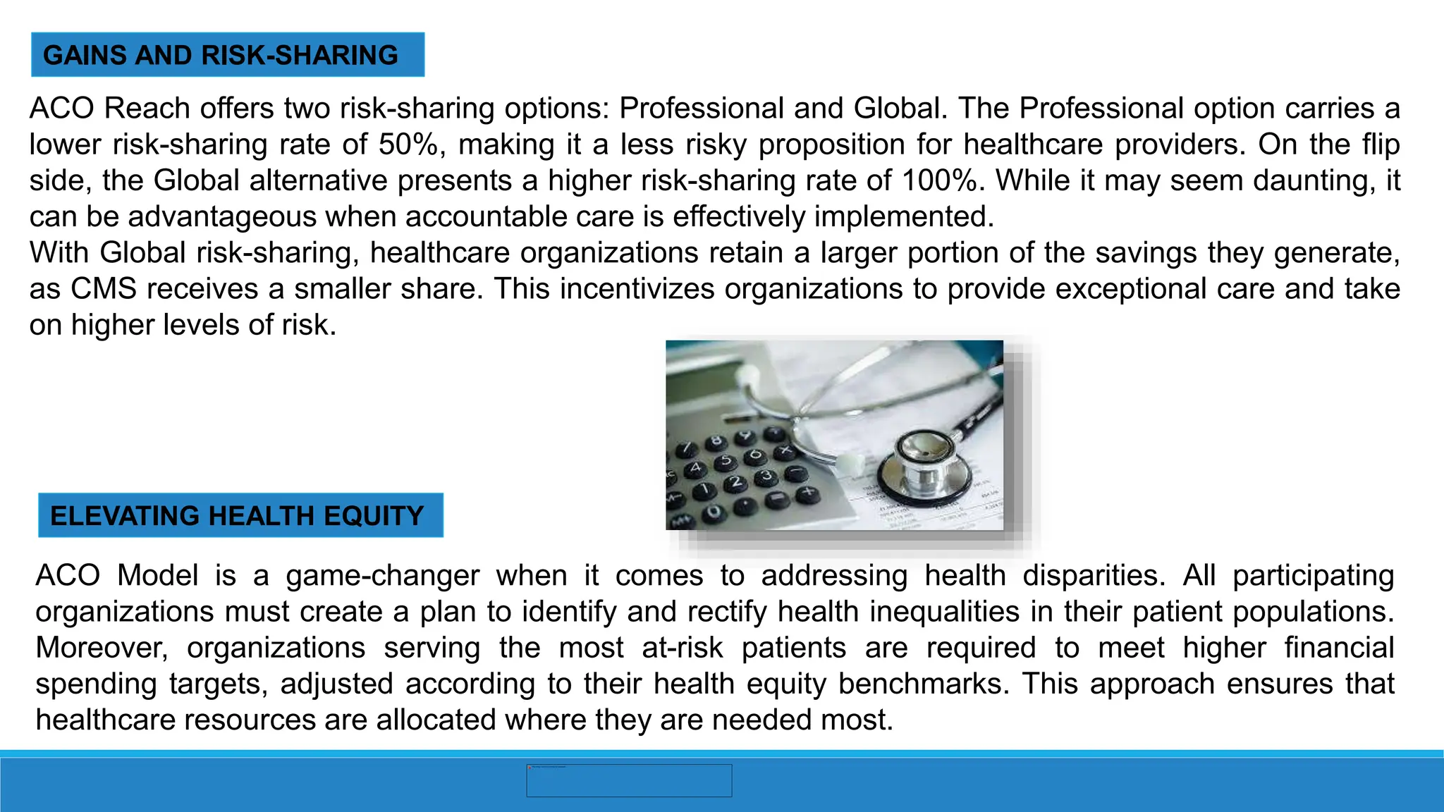 WHAT IS ACO REACH MODEL EXPLORING ITS IMPACTS ON HEALTH EQUITY & FINANCIAL RISK.pptx