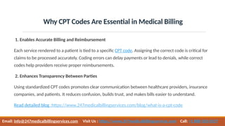 What is a CPT Code in Medical Billing ? | PPTX