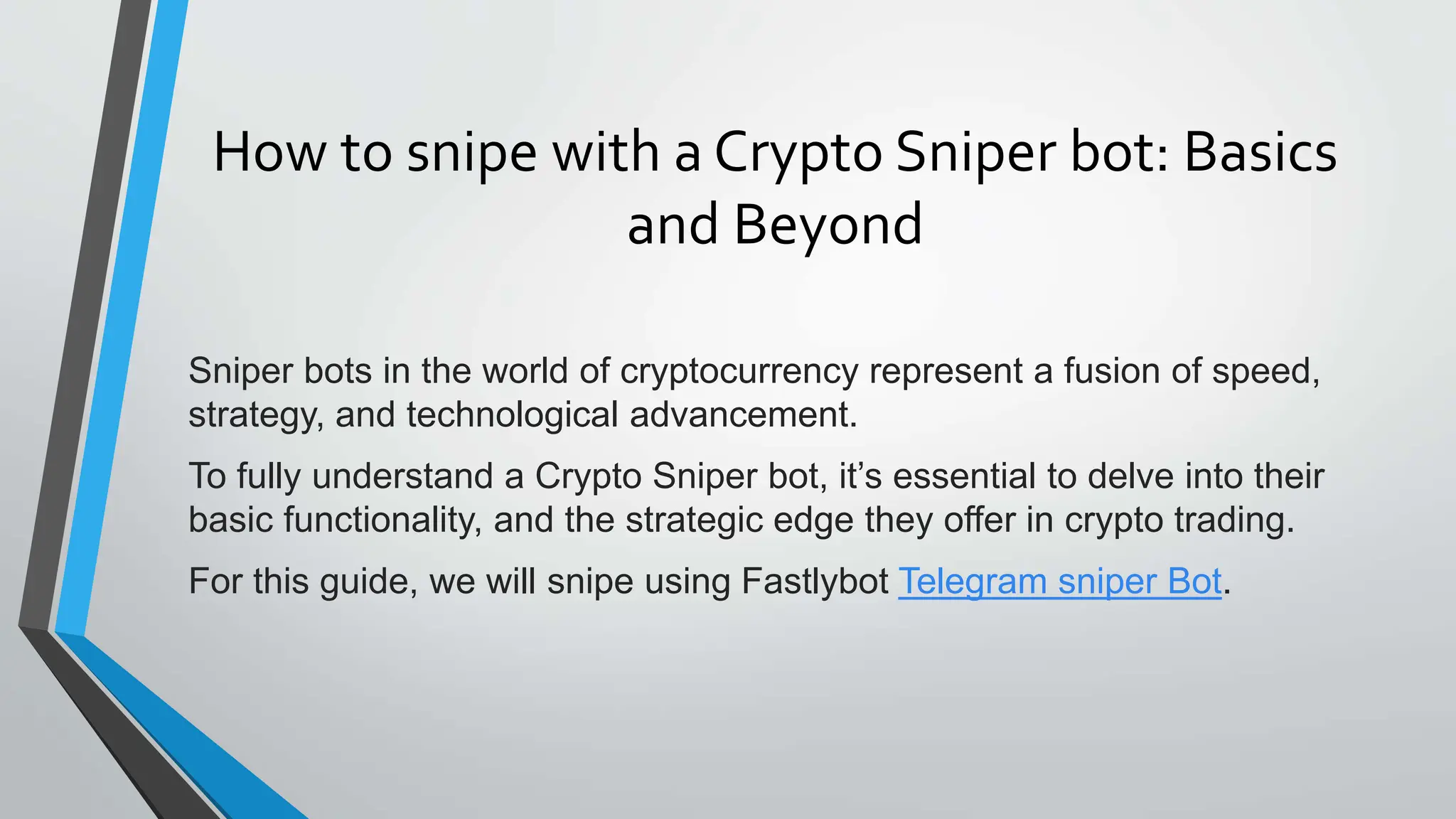 What is a Crypto Sniper Bot and how to snipe in crypto ? | PPT