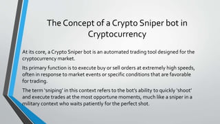 What is a Crypto Sniper Bot and how to snipe in crypto ? | PPT