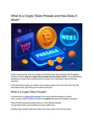 What Is a Crypto Token Presale and How It Works | Ultimate Guide | PDF