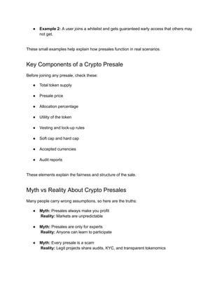 What Is a Crypto Token Presale and How It Works | Ultimate Guide | PDF