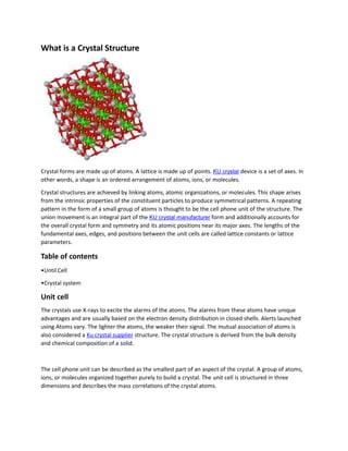 What is a Crystal Structure.ppt | Chemistry | Science
