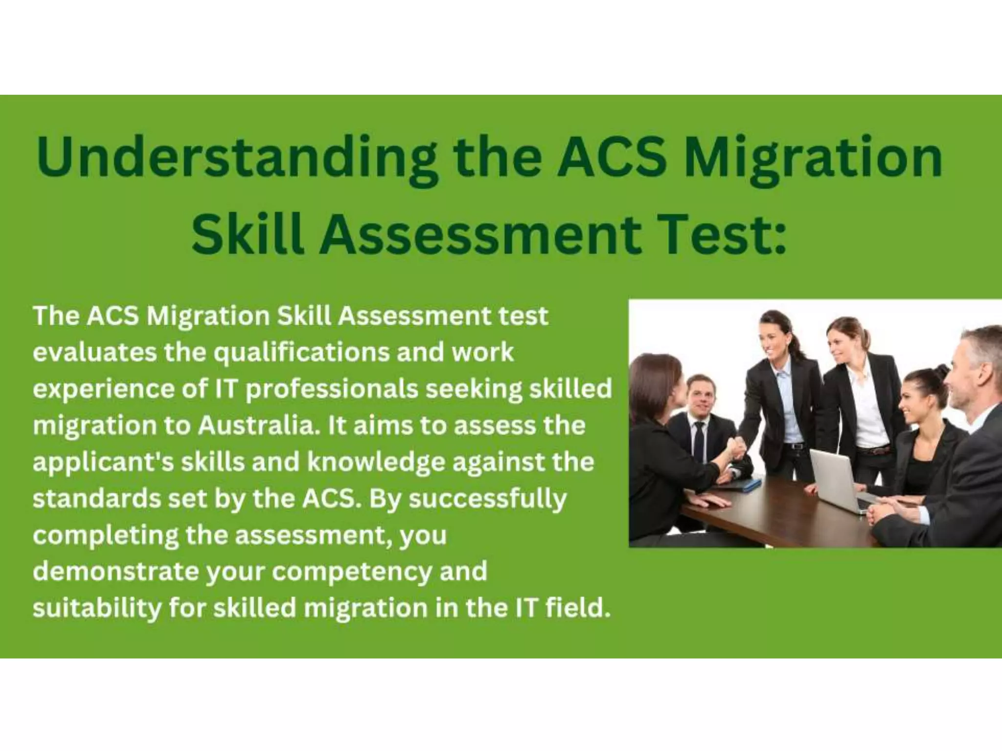 What is ACS Migration Skill Assessment Test | PPT