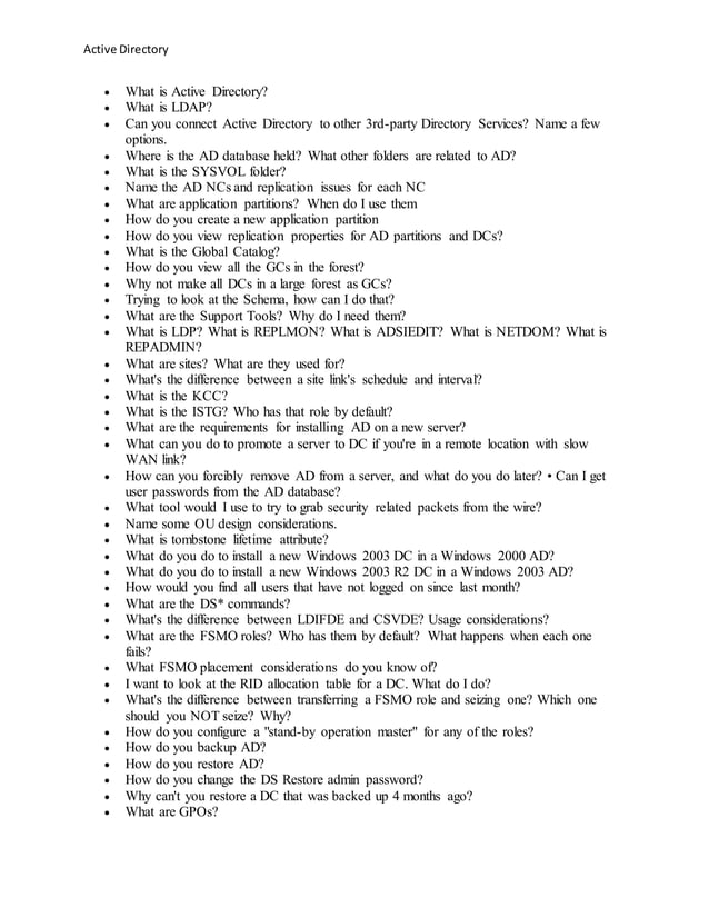 What is active directory | PDF