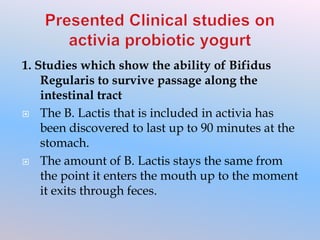 What is activia probiotic yogurt | PPTX | Digestive Disorders ...
