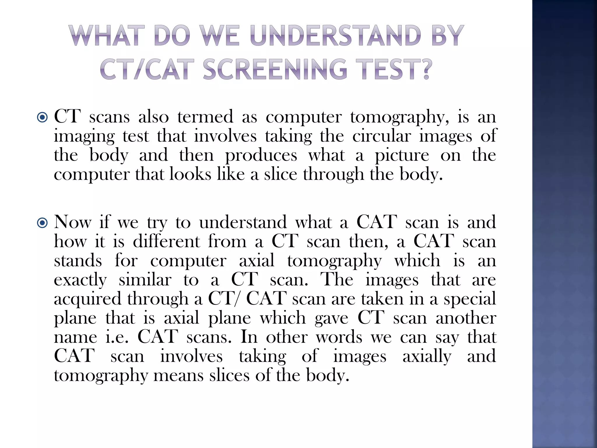 What is a ct scan? | PDF