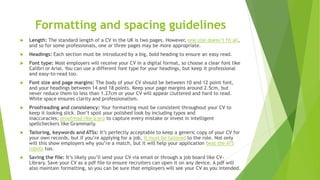 What is a cv | PPTX
