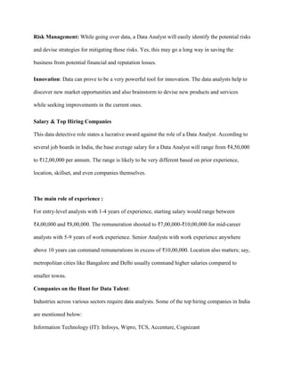 What is a Data Analyst’s Job Description | PDF