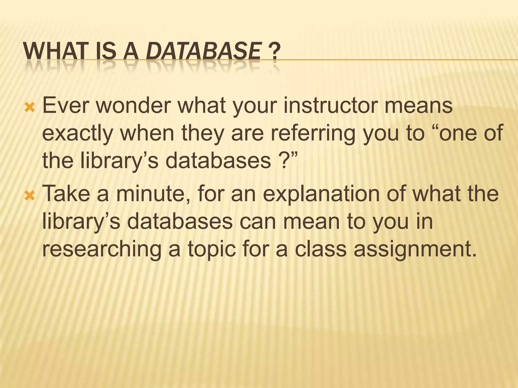 What is a Database? | PPTX
