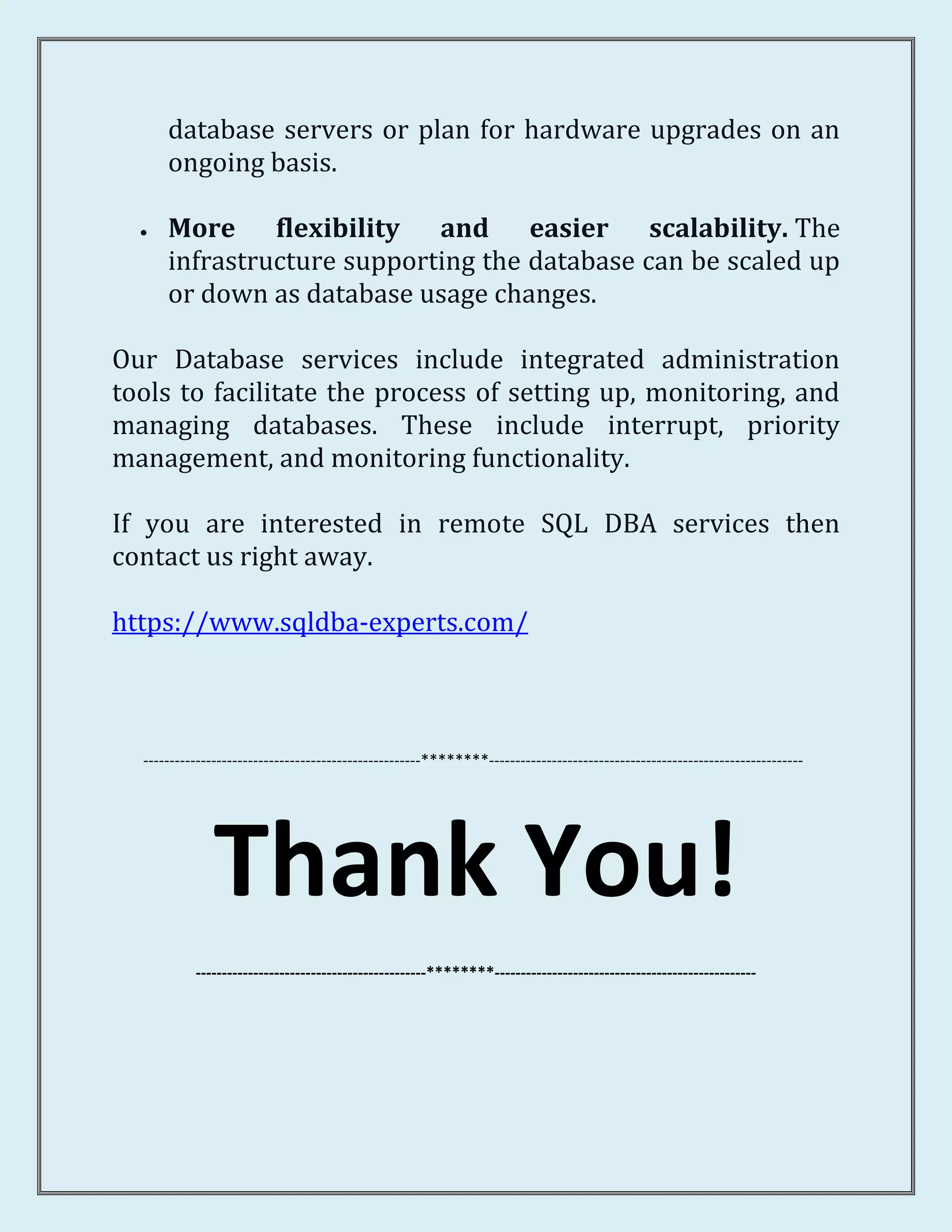 What is a Database Service? | DOCX