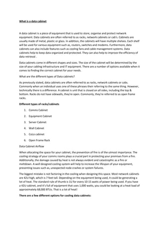 What is a data cabinet.docx