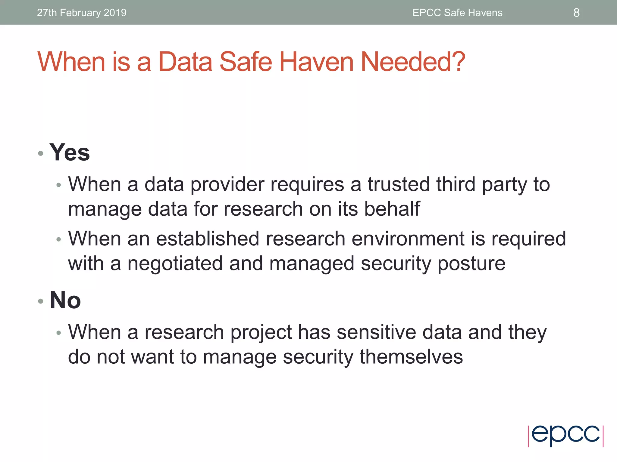 What is a data safe haven? | PPTX