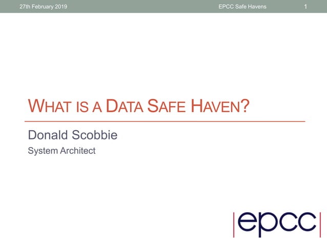 What is a data safe haven? | PPT