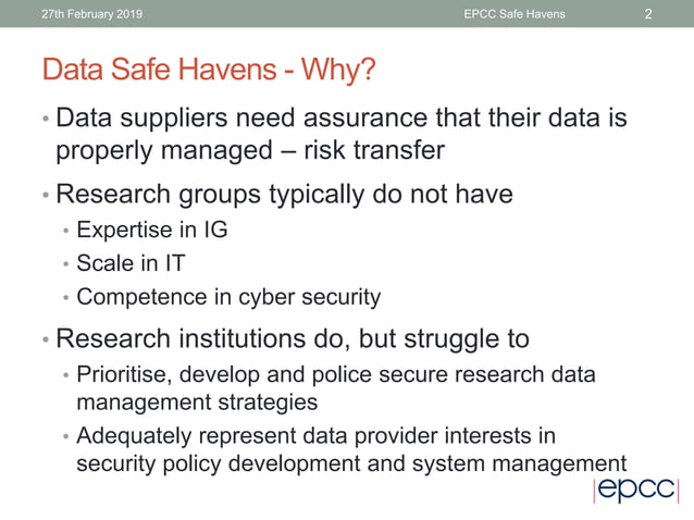 What is a data safe haven? | PPT