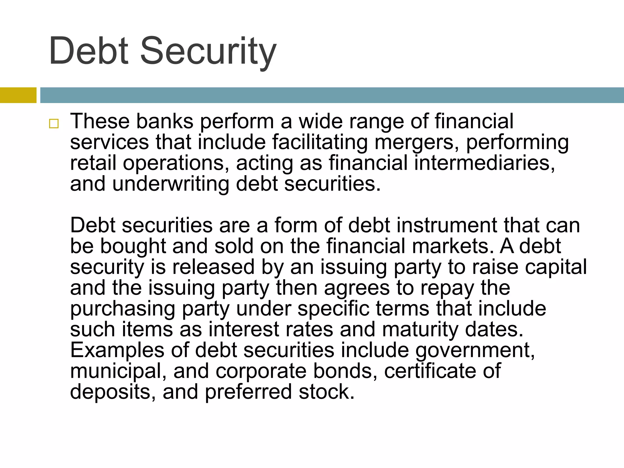 What is a Debt Security? | PPTX