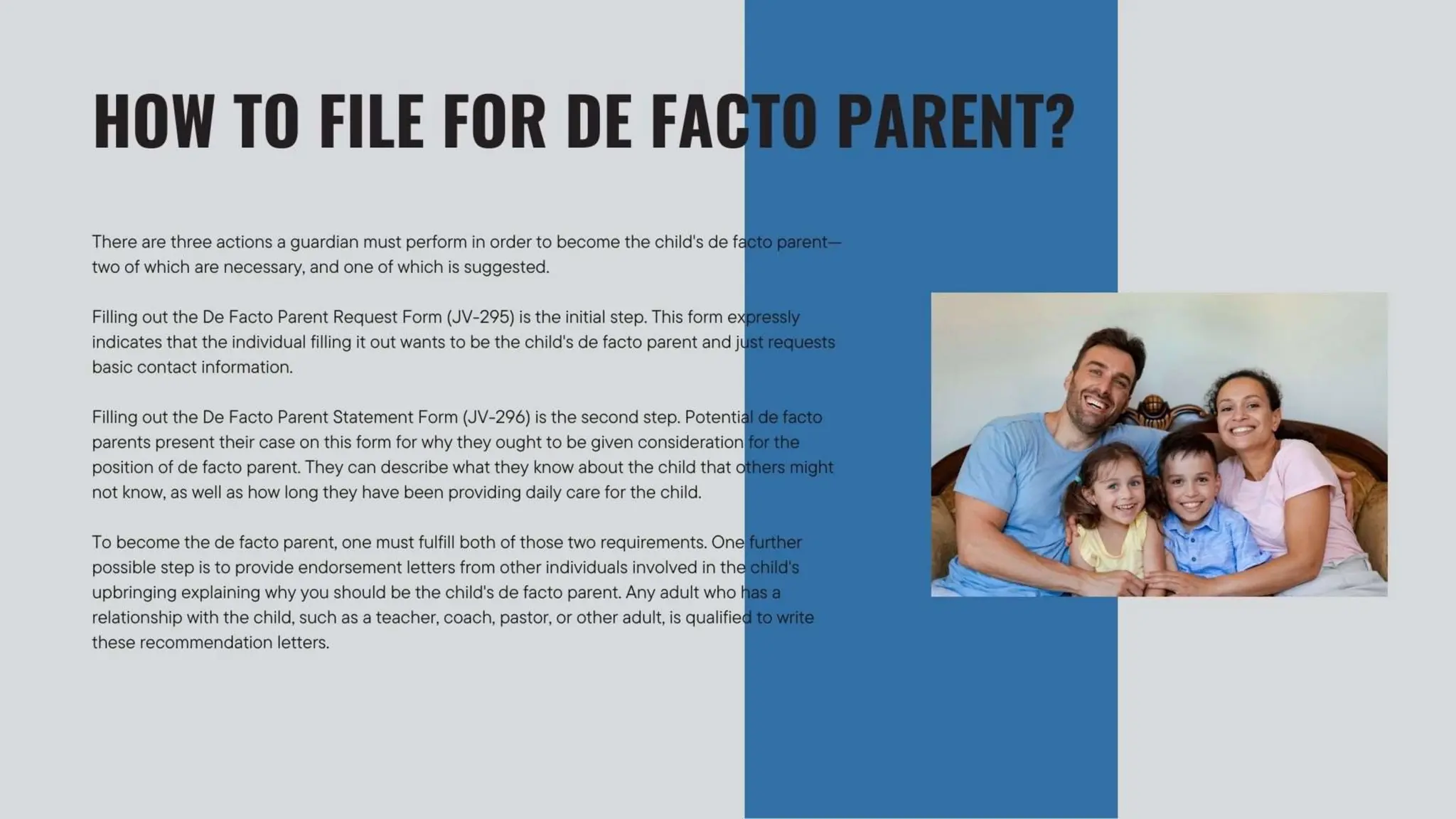 What Is a De Facto Parent & its Requirements?? | PPTX