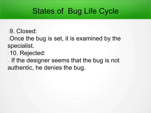 What is a Defect Life Cycle in Software Testing | PPTX | Technology ...