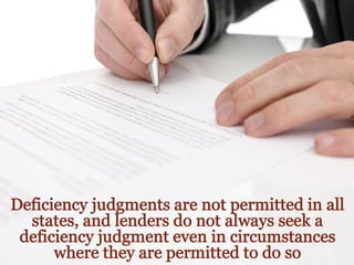What is a Deficiency Judgment? | PPT