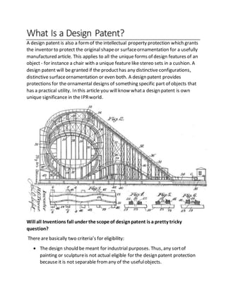 What is a design patent | DOCX | Desktop Publishing | Computer Software ...