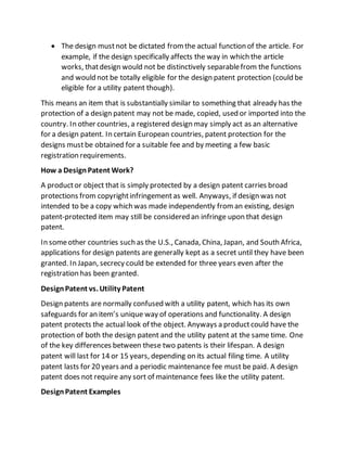 What is a design patent | DOCX | Desktop Publishing | Computer Software ...