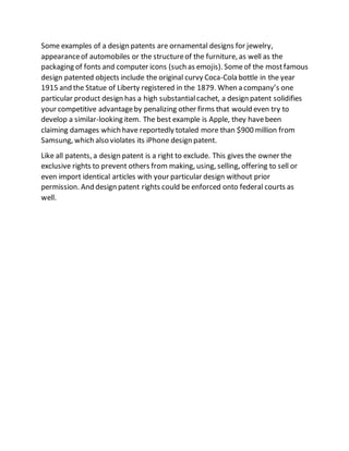 What is a design patent | DOCX