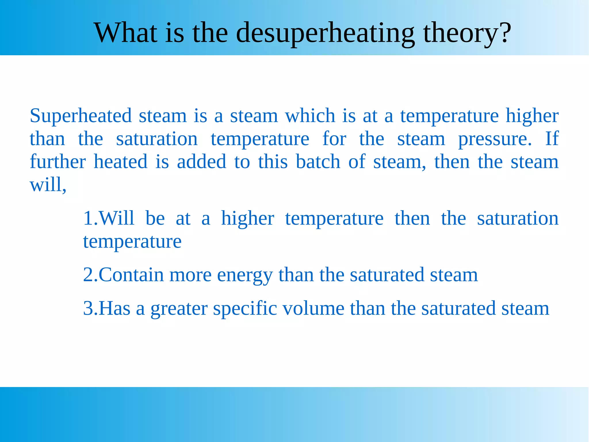 What is a desuperheater | ODP