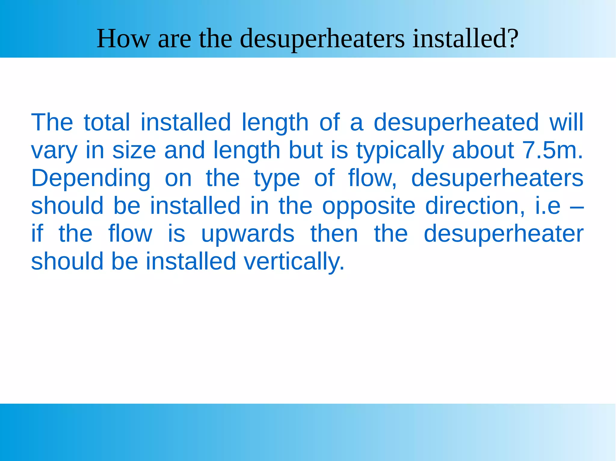 What is a desuperheater | ODP