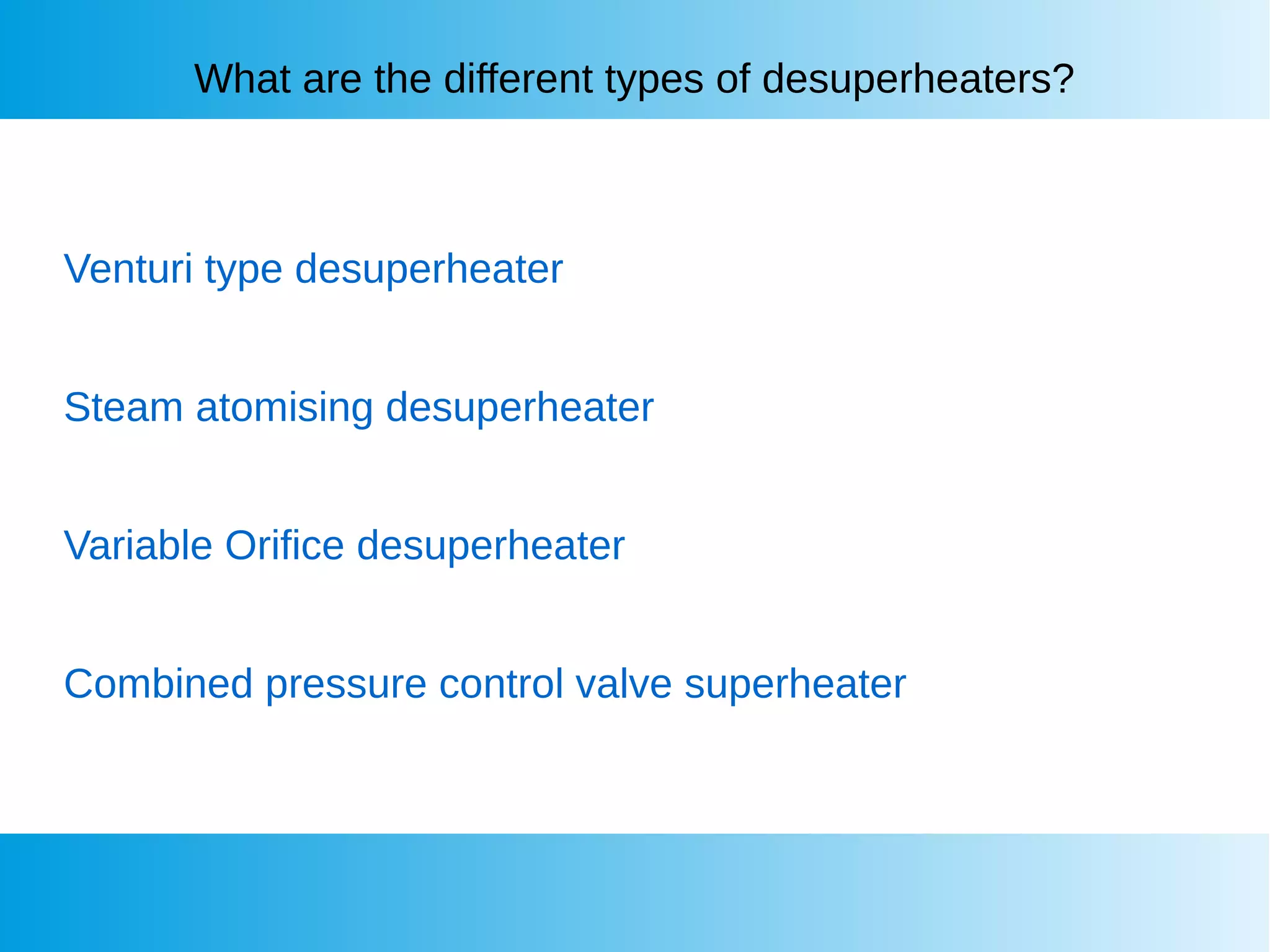 What is a desuperheater | ODP