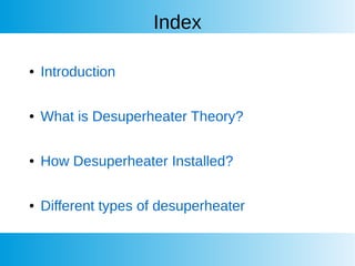 What is a desuperheater | ODP