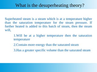 What is a desuperheater | ODP