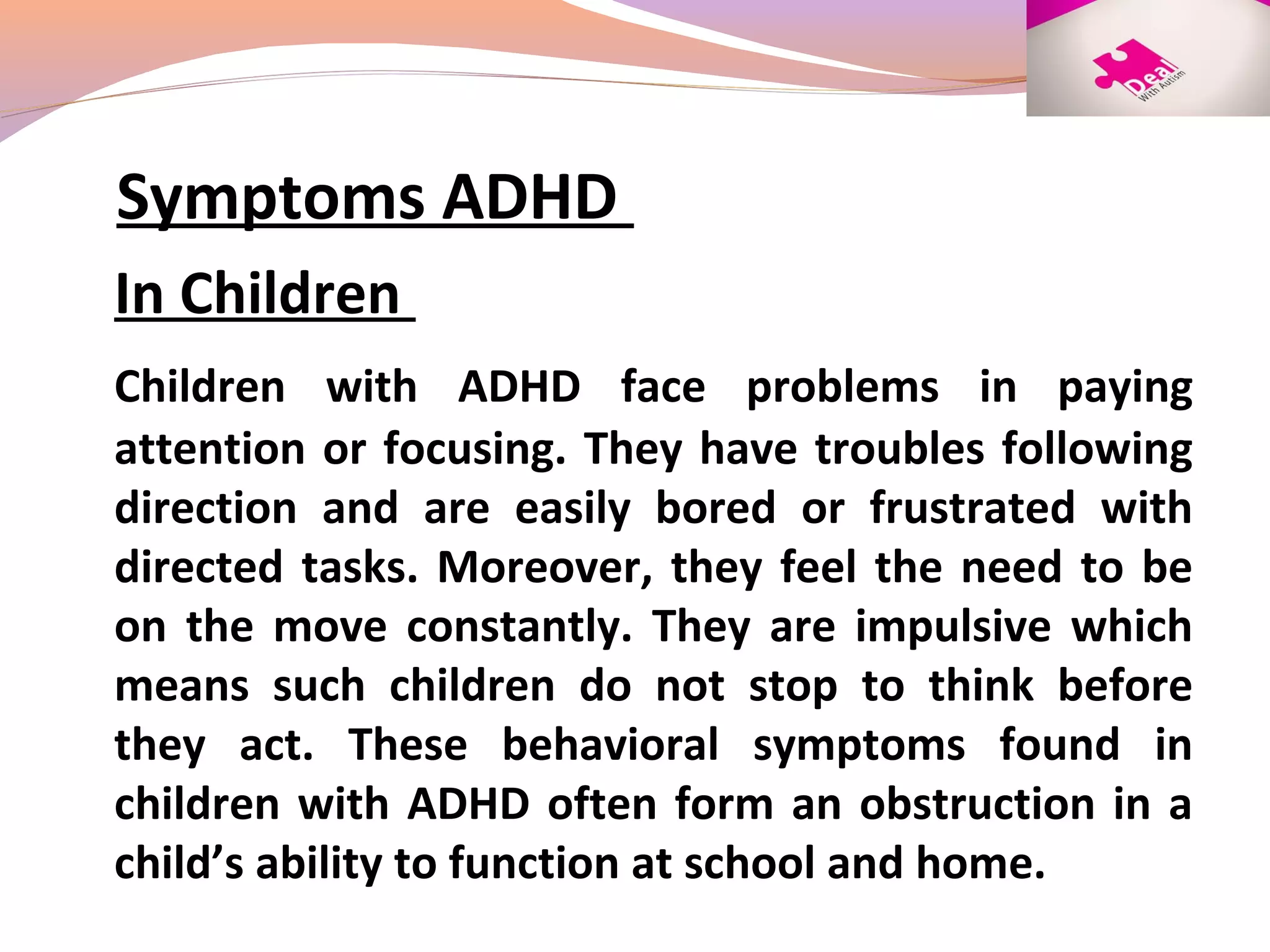 What is adhd symptoms and causes | PPT | Brain and Nervous System ...