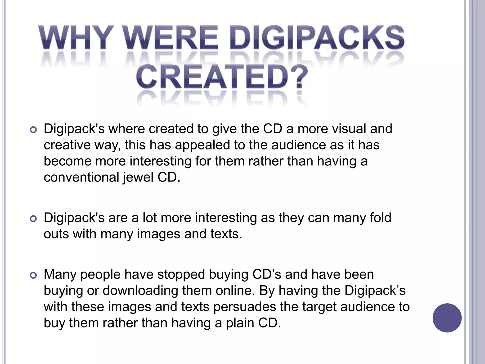 What is a digipack | PPTX