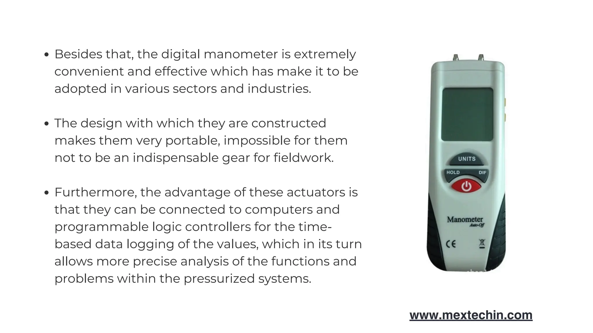 What Is a Digital Manometer and How Does It Work - MEXTECH | PDF