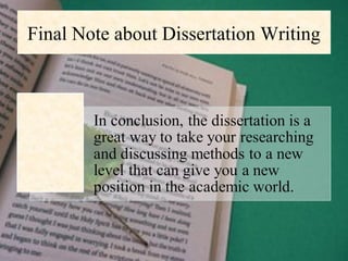 What is a dissertation. definition of dissertation. | PPT