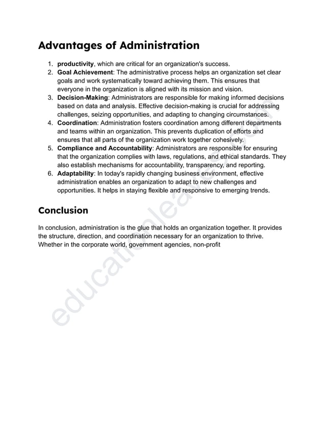 What is Administration.pdf | Business Administration | Business