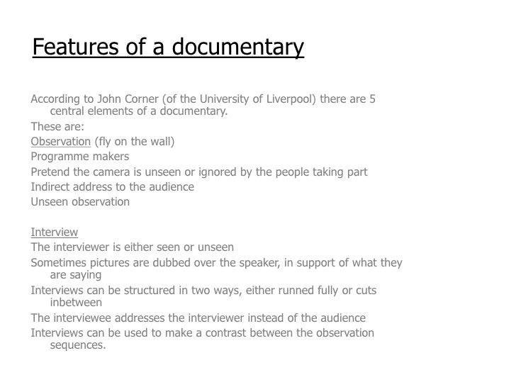 What is a documentary