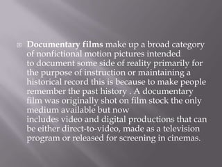What is a documentary | PPTX