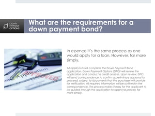 What is a down payment bond? | PDF