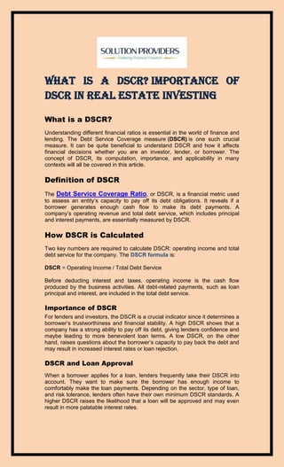 What is DSCR Loans? .pdf