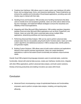 What is Advanced Excel and what are some best practices for designing and creating effective ...