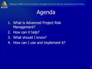 What is Advanced Project Risk Management? | PPT