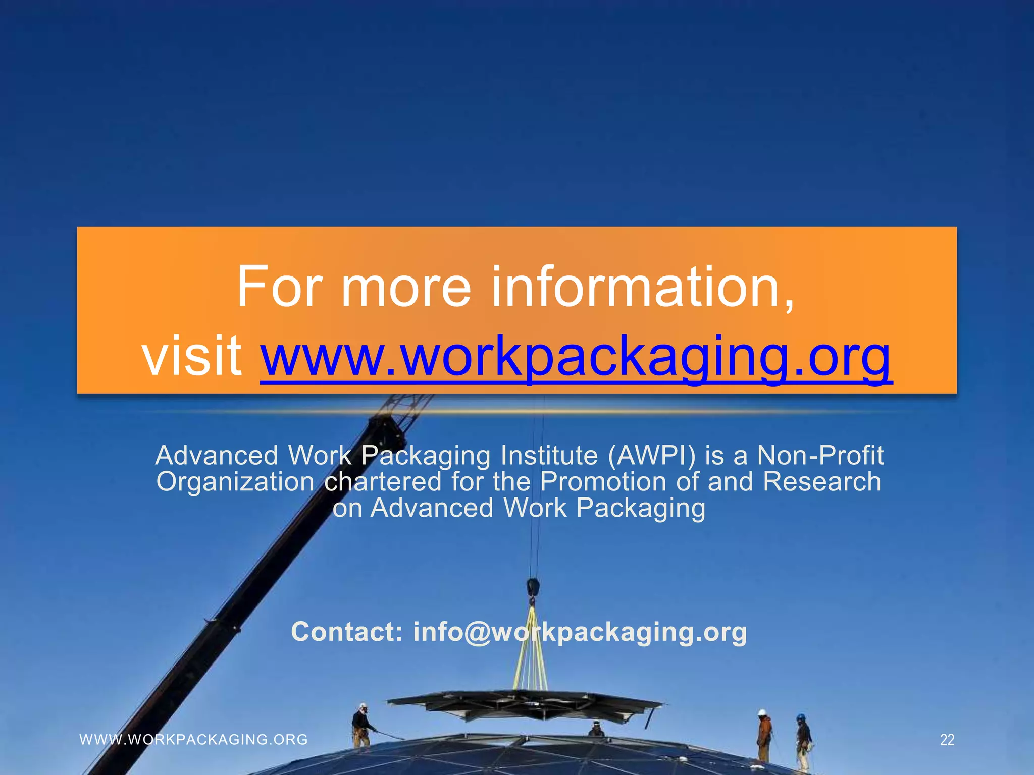 Advanced Work Packaging in Construction: An Introduction | PPTX