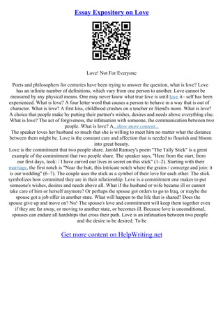 What Is A Expository Essay Example | PDF